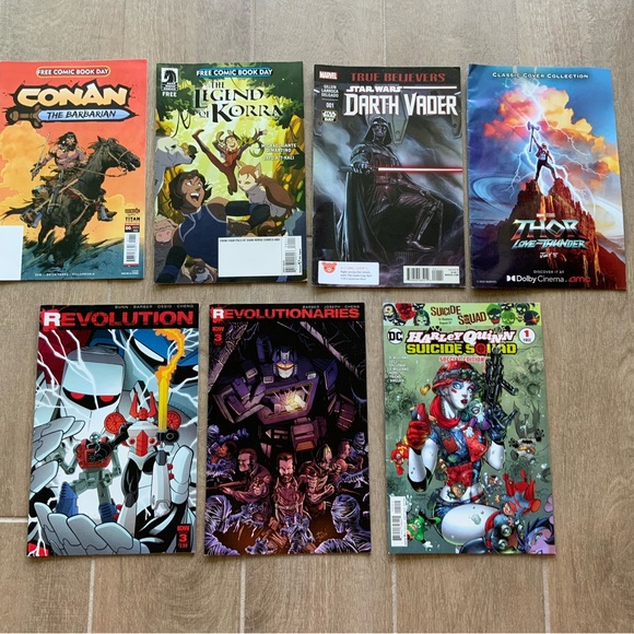 Other | Set Of 7 Comics Conan The Legend Of Korra Marvel Dc Revolution | Poshmark